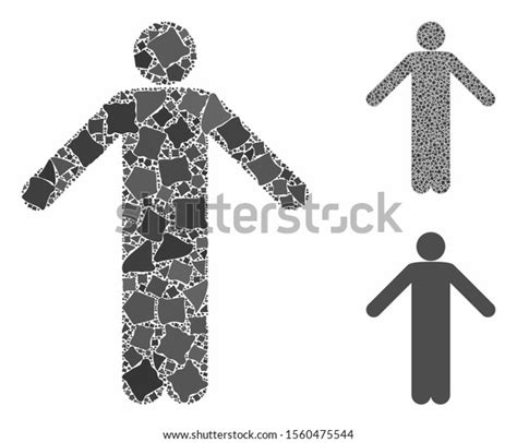 Ignorance Pose Mosaic Rugged Parts Various Stock Vector Royalty Free