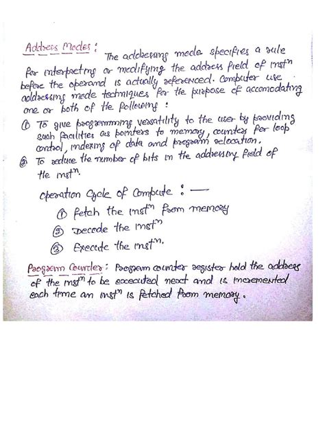 L11 Addressing Modes Computer Organization Unit1 Pdf