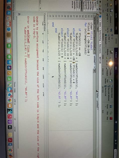 Matlab Coding Assignment Help What Does This Mean And How Do I Fix Rmatlab