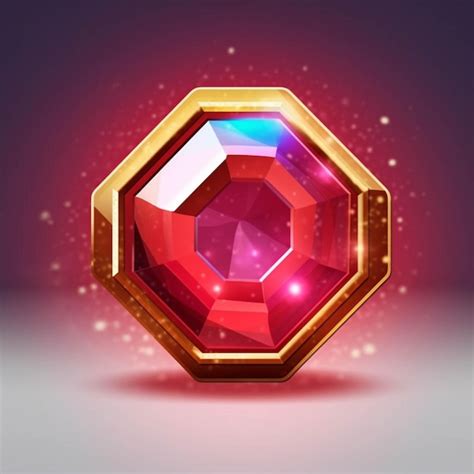 Premium AI Image Realistic Illustration Of A Ruby Jewel In A Gold Frame Generative Ai