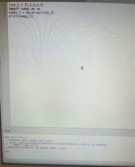Need To Make A Numpy Array That Outputs The Average Of 4 Numbers But