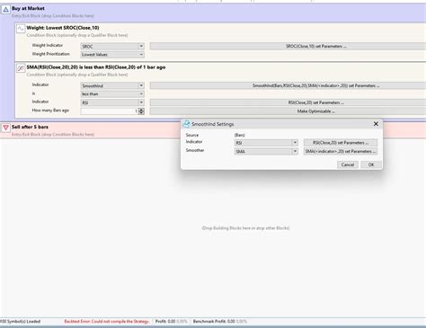 Smoothind Indicator Broken In Blocks Wealthlab