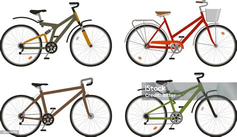 자전거 자전거 설정 아이콘 사이클링 전송 개념 벡터 일러스트 레이 션 0명에 대한 스톡 벡터 아트 및 기타 이미지 0명 러시아 벡터 Istock