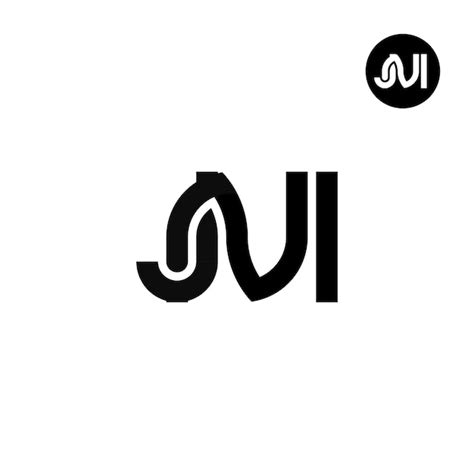 Diseño Del Logotipo De La Letra Jni Monogram Vector Premium