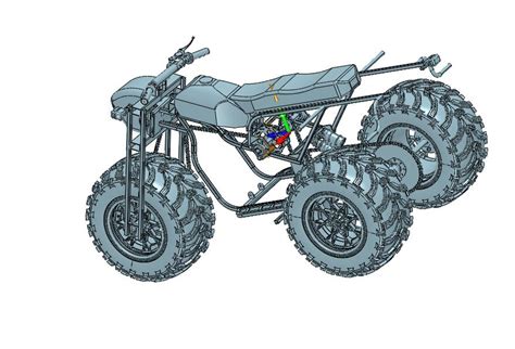 三轮摩托车沙滩车越野车沙滩车全地形atvstep模型图纸下载 懒石网