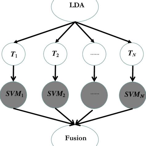the procedure of our proposed lda based multiple svm ldasvm