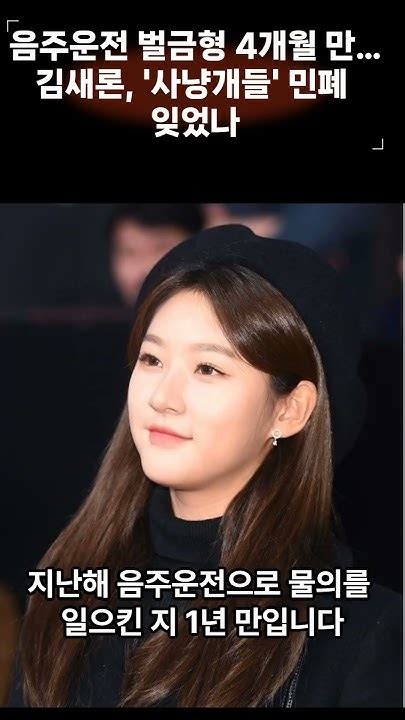 음주운전 벌금형 4개월 만…김새론 사냥개들 민폐 잊었나 Youtube