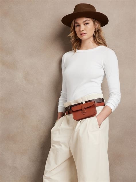 Ribbed Crew Neck T Shirt Banana Republic