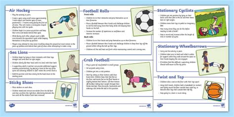Core Strength Activities KS1 Physical Education Twinkl