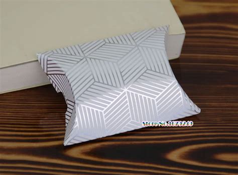 Серебряная полоса коробки конфет подарочная коробка в виде подушечки вечерние упаковка для