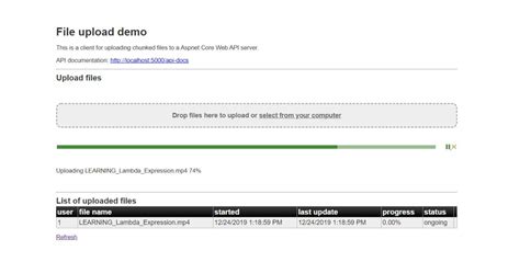 آپلود فایل های بسیار حجیم به روش Chunk در Aspnet Core دات نت زوم