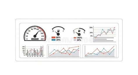 Dashboard Displaying Performance Metrics With Speedometer And Fuel