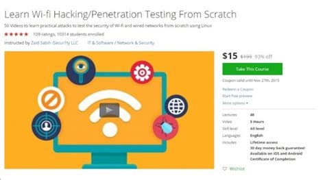 learn wi fi hacking penetration testing from scratch onhack