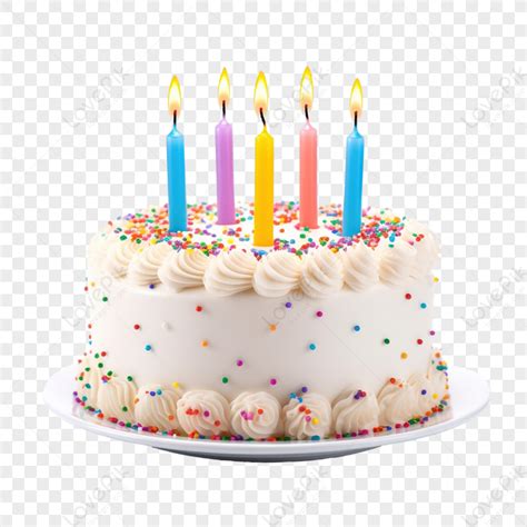 다채로운 촛불이 달린 생일 축하 케이크축제빨간색