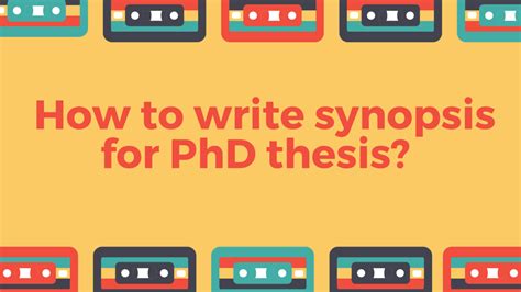 How To Write Synopsis For PhD Thesis Dr Asma Jabeen