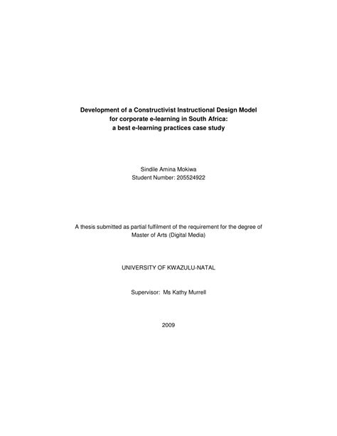 Pdf Development Of A Constructivist Instructional Design Model For