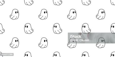 유령 원활한 패턴 으스스한 할로윈 벡터 스카프 격리 타일 배경 반복 벽지 만화 악마 사악한 선물 포장지 그림 낙서 디자인 패턴에 대한 스톡 벡터 아트 및 기타 이미지