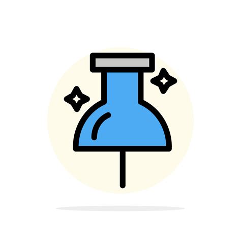 Location Navigation Pin Abstract Circle Background Flat Color Icon