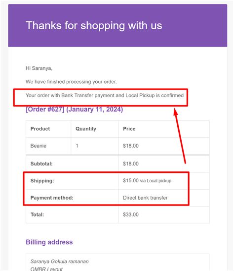 how to customize woocommerce email content based on payment method and