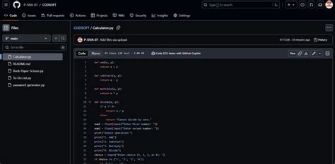 Puttu Siva On Linkedin Codsoft Calculator Pythonprogramming Intern