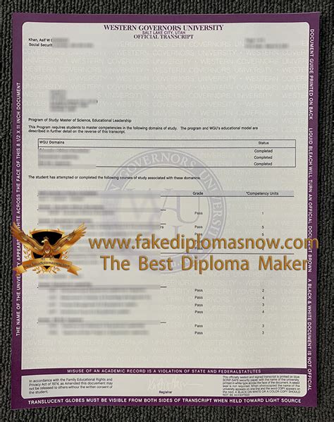 WGU Master Diploma Buy A Fake Western Governors University Diploma Online