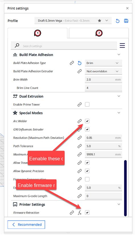Setting Up Cura For Arc And Firmware Retraction Aurarum Australian