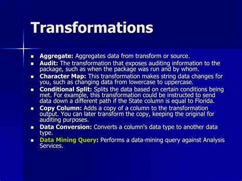 Ppt Ms Sql Server Data Transformation Services And Integration Services