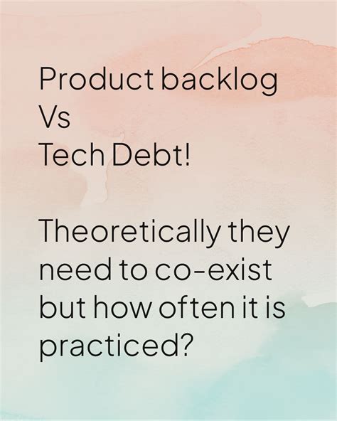 Rahul Joshi On Linkedin Techdebt Planning Productbacklog
