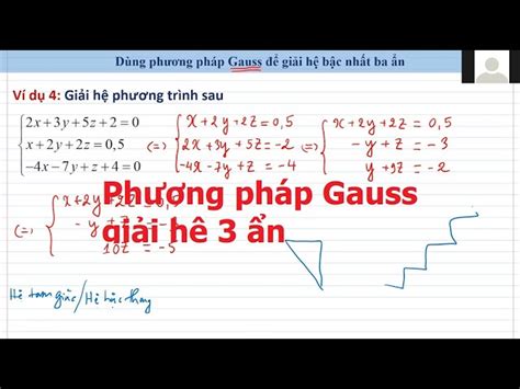 Phương Pháp Gauss Giải Hệ Phương Trình Tuyến Tính Bước Đột Phá Trong Toán Học