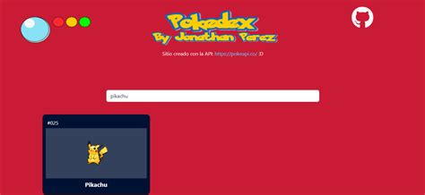 github thejonacode pokedex api sitio web usando la api de pokemon