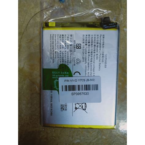 Pin Vivo B N5 Y70s Y70s Y70s 4500mah Shopee Việt Nam