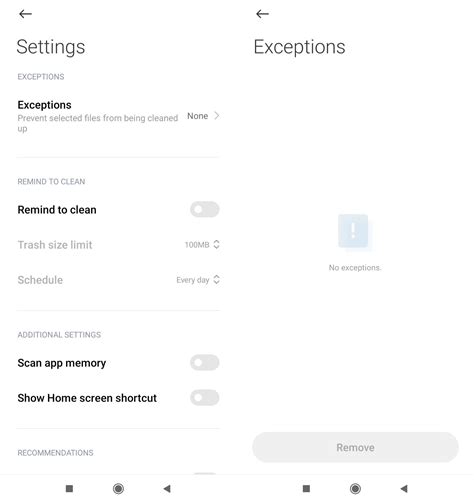 How To Add Files To Cleaner Exception List There Is No Option To Add