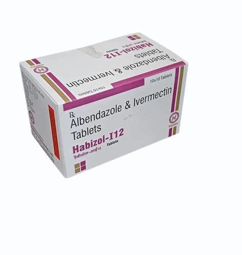 Albendazole Ivermectin Tablet 400 Mg 12 Mg Packaging Type Box At
