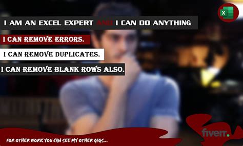 Remove Errors Duplicates And Blank Rows In Microsoft Excel By Thekaransaini Fiverr