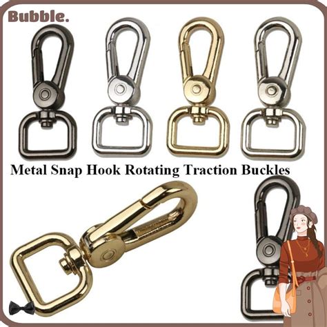 ฟองหัวเข็มขัดฉุด อุปกรณ์ฮาร์ดแวร์กระเป๋าเดินทาง4สีโลหะตะขอสแน็ป คุณภาพสูงหมุน17 51มมคลิปทริกเกอร