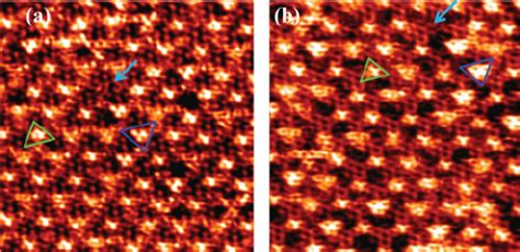 Color Online Stm Images Taken With An Fe Coated W Tip At A V S Download Scientific