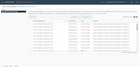 Managing Firmware Packages 超融合管理平台 Lenovo Docs