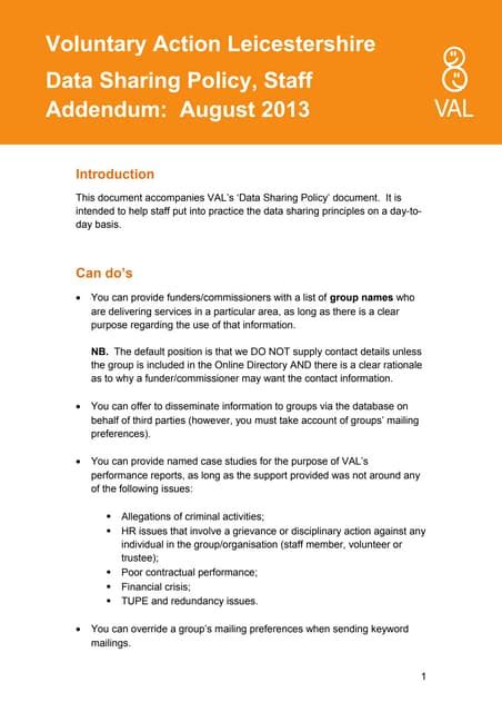 Data Sharing Policy Staff Addendum V2 Doc