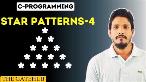 Pattern In C Part 5 Star Pattern In C C Programming Youtube
