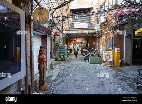 Shanghai China January 10 2025 View Of The Narrow Streets In