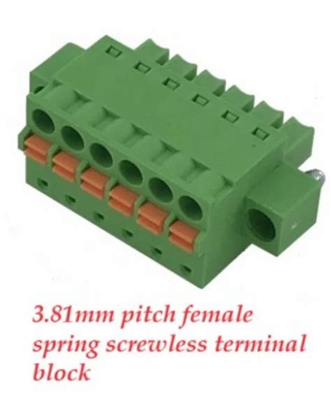 3 81mm Pitch Female Spring Screwless Terminal Block At ₹ 6 Screwless