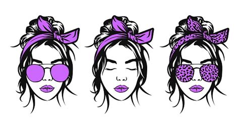 Messy Bun Girl With Messy Bun And Glasses Stock Illustration Download Image Now Messy Bun