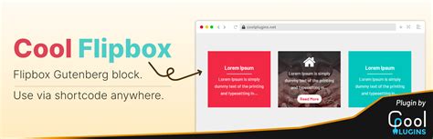 cool flipbox shortcode and gutenberg block plugin —