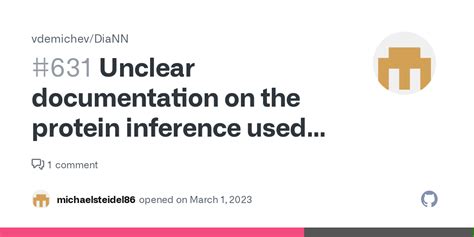 Unclear Documentation On The Protein Inference Used By Dia Nn · Issue 631 · Vdemichevdiann