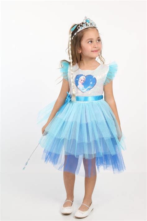 Derya Bebek Butik Elsa Pullu Taçlı Doğum Günü Prenses Elbisesi Fiyatı Yorumları