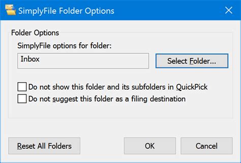 Folder Options Window Simplyfile Documentation