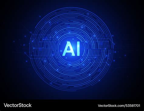 Artificial Intelligence Circle On Board Royalty Free Vector