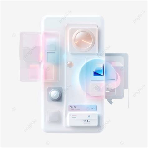 Minimalist User Interface With Glass Morphism Style User Interface