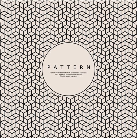 Decorative Line Box Abstract Pattern Template Modern Simple Cube Lines