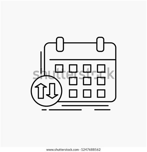 Schedule Classes Timetable Appointment Event Line Stock Vector Royalty Free 1247688562